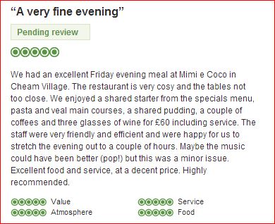 Mimi e Coco, Cheam Village – things change